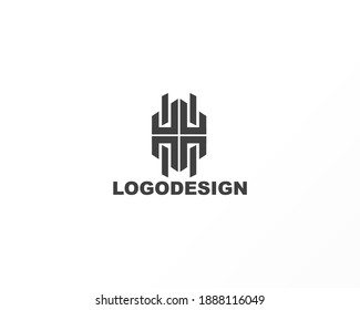 Creative Line Shape Logo Identity Icon Stock Vector (Royalty Free ...