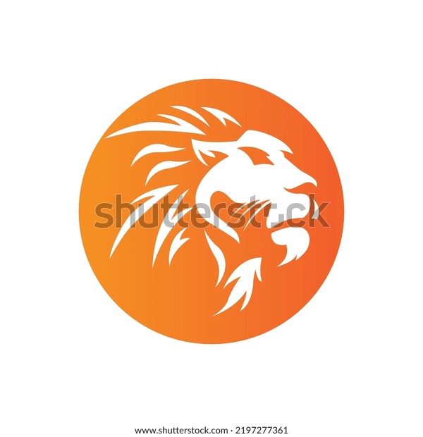 logo creativo de león con plantilla: vector de stock (libre de regalías ...