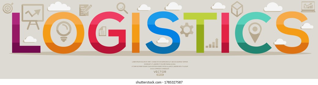 Creative Logistics Designletters Iconsvector Illustration Stock Vector ...