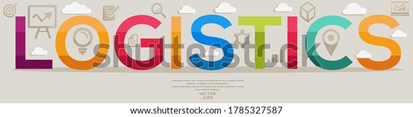 Creative Logistics Designletters Iconsvector Illustration Stock Vector ...