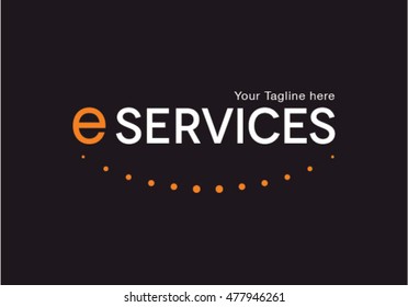 Creative Logo Design Letter Eservices Dotted Stock Vector (Royalty Free ...