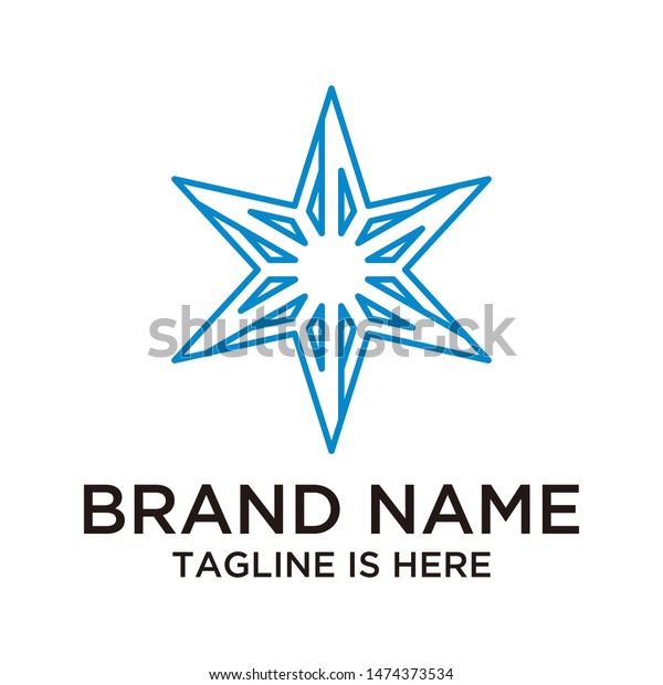 Creative Logo Design Six Stars Six Stock Vector (Royalty Free ...