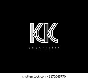 Creative Logo Monogram Letter Kk Vector Stock Vector (Royalty Free ...