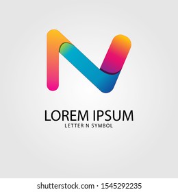 Attractive Letter N Vector Logo Symbol Stock Vector (Royalty Free ...