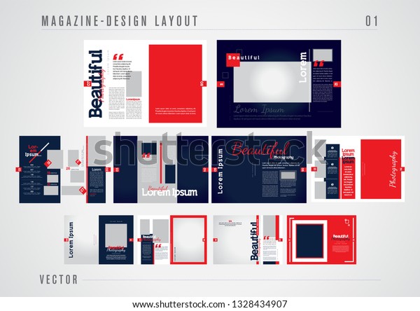 Creative Magazine Design Annual Report Layout Stock Vector (Royalty ...
