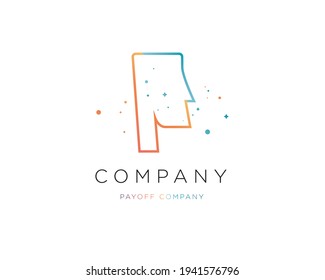 Creative Man Profile Logos On White Stock Vector (Royalty Free ...