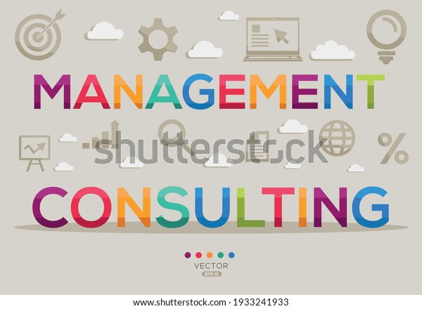 Creative Management Consulting Banner Word Icon Stock Vector (Royalty ...