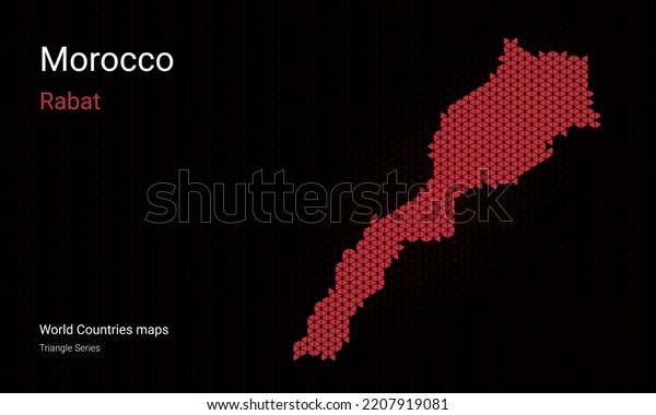 Creative Map Morocco Rabat Kingdom Morocco Stock Vector (Royalty Free ...