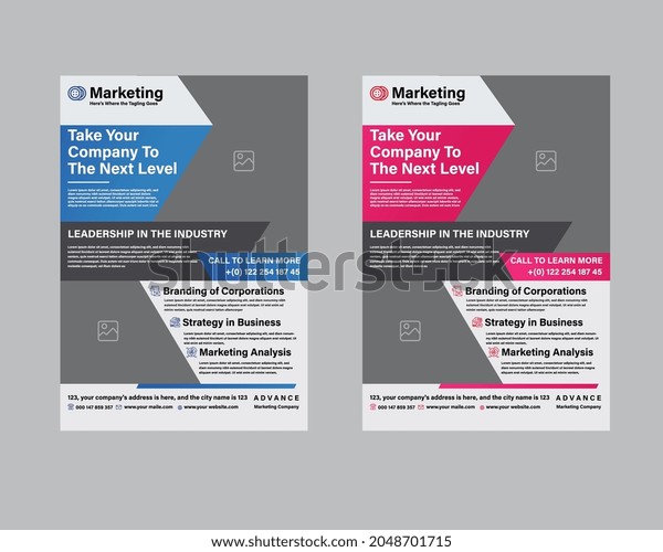 Creative Marketing Flyer Design Template Stock Vector (Royalty Free ...