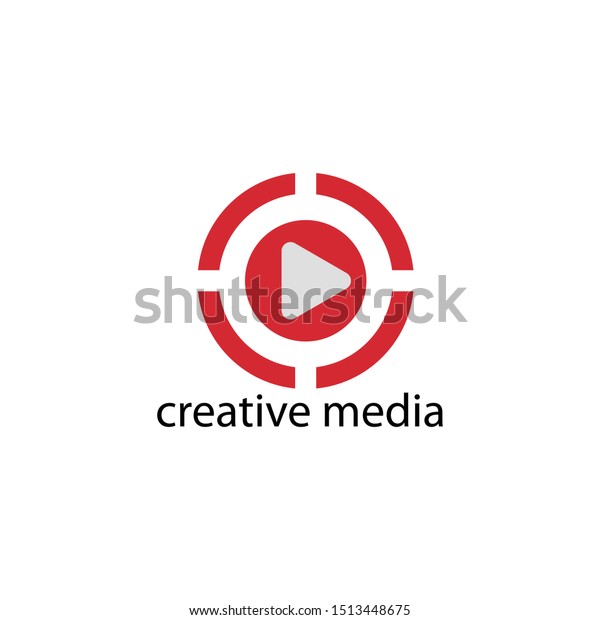 Creative Media Logo Minimal Line Design Stock Vector (Royalty Free ...