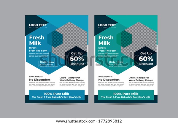 Creative Milk Flyer Design Templates Vector Stock Vector (Royalty Free ...