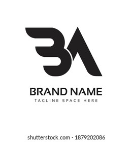 Creative Minimal Ba Logo Icon Design Stock Vector (Royalty Free ...