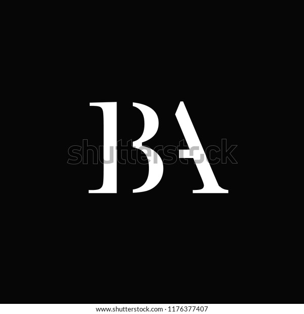 Creative Minimal Ba Logo Icon Design Stock Vector (Royalty Free) 1176377407