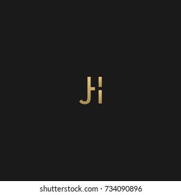 Creative Minimal Black Gold Color Jh Stock Vector (Royalty Free ...