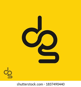 Creative Minimal Dg Logo Icon Design Stock Vector (Royalty Free ...