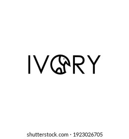 Creative Minimal Ivory Logo Template Stock Vector (Royalty Free) 1923026705
