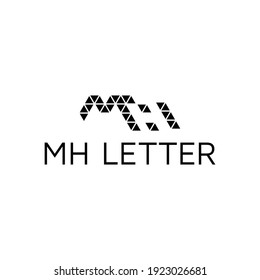 Creative Minimal Mh Letter Logo Template Stock Vector (Royalty Free ...