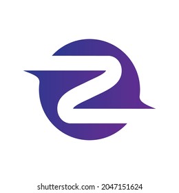 Creative Minimal Z Circle Logo Template Stock Vector (Royalty Free ...