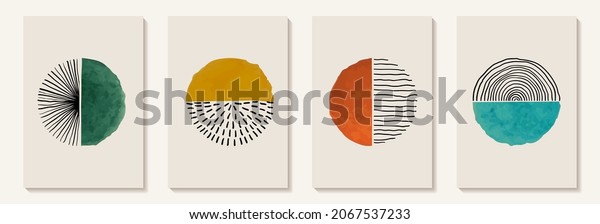Creative Minimalist Hand Painted Abstract Art Stock Vector (Royalty ...