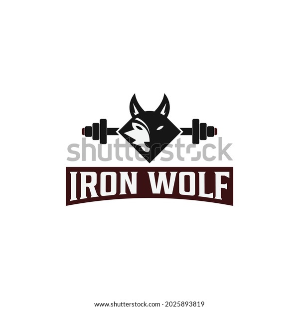 Creative Minimalist Iron Wolf Logo Vector Stock Vector (Royalty Free ...