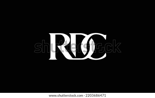 Creative Minimalist Letter Rdc Logo Design Stock Vector (Royalty Free ...
