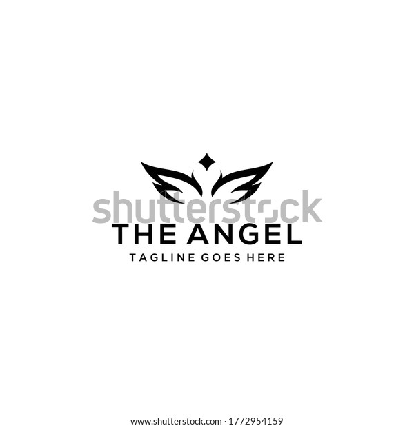 Creative modern angel logo design