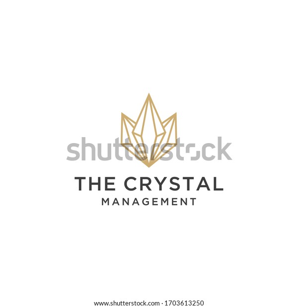 Creative Modern Crystal Sign Logo Icon Stock Vector (Royalty Free ...