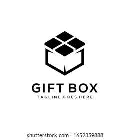 Creative Modern Gift Box Logo Icon Stock Vector (Royalty Free) 1652359885