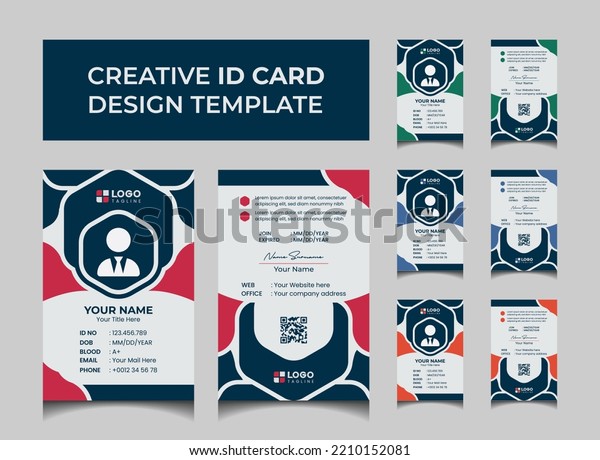 Creative Modern Id Card Design Template Stock Vector (Royalty Free ...