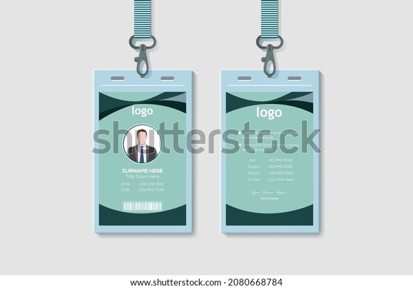 Creative Modern Id Card Template Vertical Stock Vector Royalty Free
