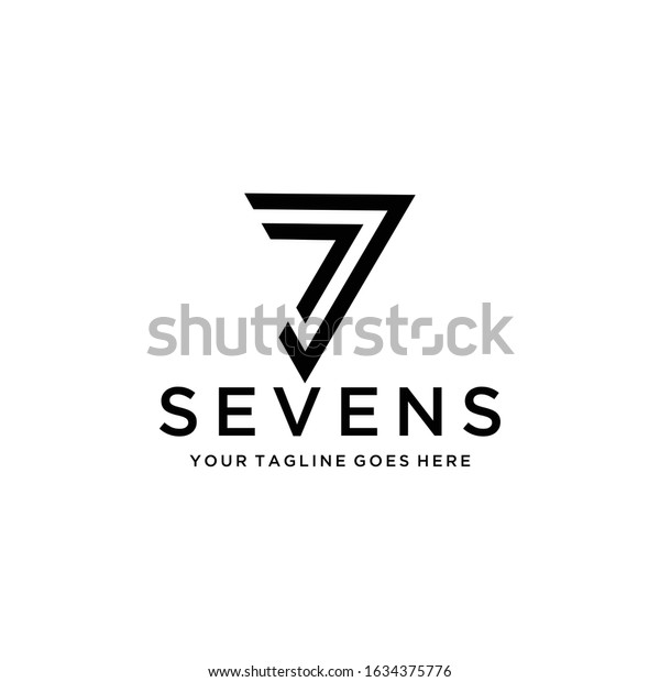 Creative Modern Illustration Seventy Seven Monogram Stock Vector ...