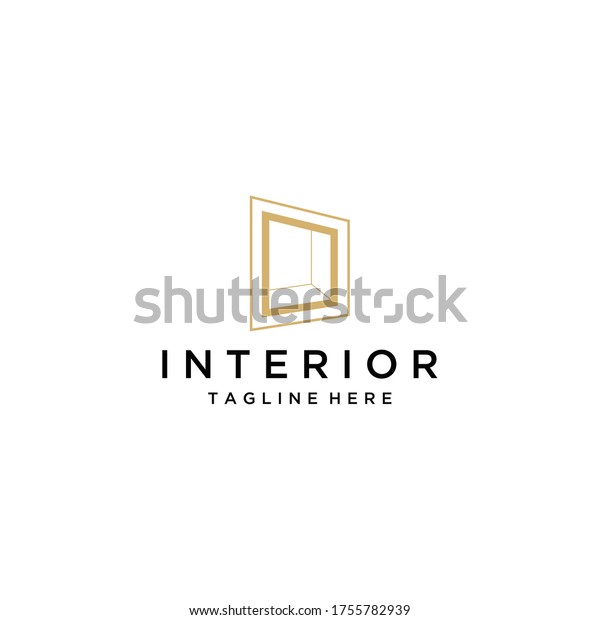 Creative Modern Interior Room Sign Logo Stock Vector (Royalty Free ...