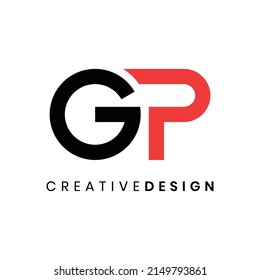 Creative Modern Letter Gp Logo Design Stock Vector (Royalty Free ...