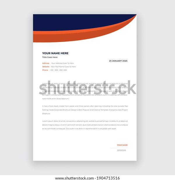 Creative Modern Letter Head Templates Stock Vector (Royalty Free ...
