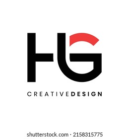 Creative Modern Letter Hg Logo Design Stock Vector (Royalty Free ...