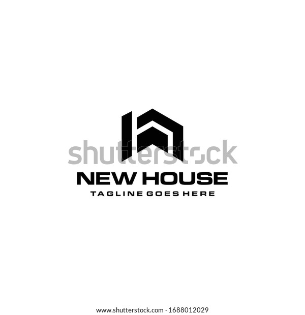 Creative Modern Minimalist House Sign Logo Stock Vector (Royalty Free ...