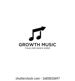 Creative Modern Music Note Arrow Logo Stock Vector (Royalty Free ...