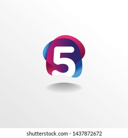 Creative Modern Number 5 Logo Icon Stock Vector (Royalty Free ...