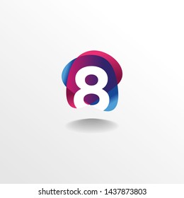 Creative Modern Number 8 Logo Icon Stock Vector (Royalty Free ...