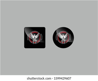 Creative Modern Phoenix Icon Illustration Stock Vector (Royalty Free ...