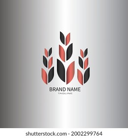 Creative Modern Rice Plant Logo Stock Vector (Royalty Free) 2002299764 ...