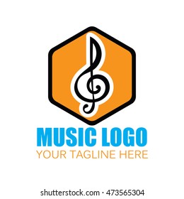 Creative Modern Simple Music Logo Stock Vector (Royalty Free) 473565304 ...