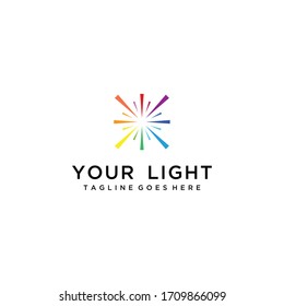 Creative Modern Symbol Light Bright Logo Stock Vector (Royalty Free ...