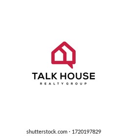 Creative Modern Talk House Logo Design Stock Vector (Royalty Free ...