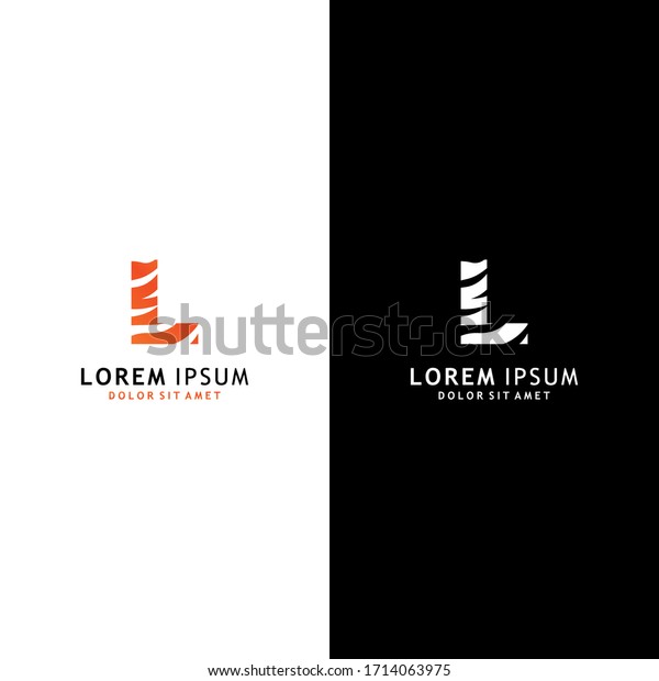 Creative Monogram Letter L Tiger Logo Stock Vector (Royalty Free ...