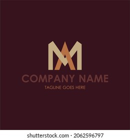 Creative Monogram Lettering Logo Ma M Stock Vector (Royalty Free ...