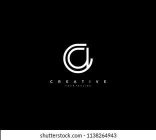 Creative Monogram Line Ca Letter Logo Stock Vector (Royalty Free ...