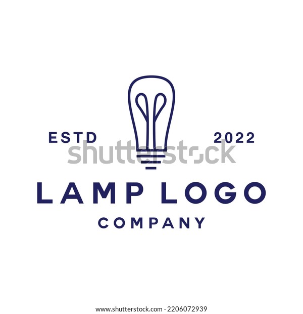 Creative Monoline Lamp Light Logo Vector Stock Vector (Royalty Free ...