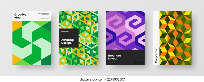 Creative Mosaic Tiles Poster Template Bundle Stock Vector (Royalty Free ...