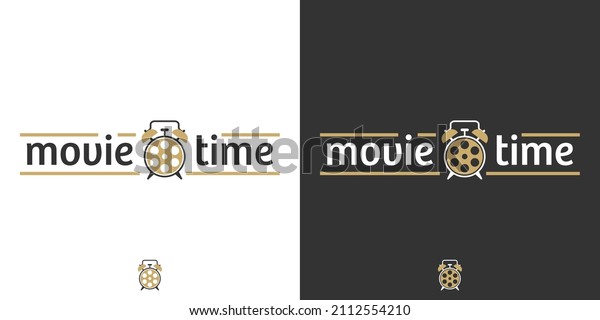 Creative Movie Time Logo Design Inspiration Stock Vector (Royalty Free ...